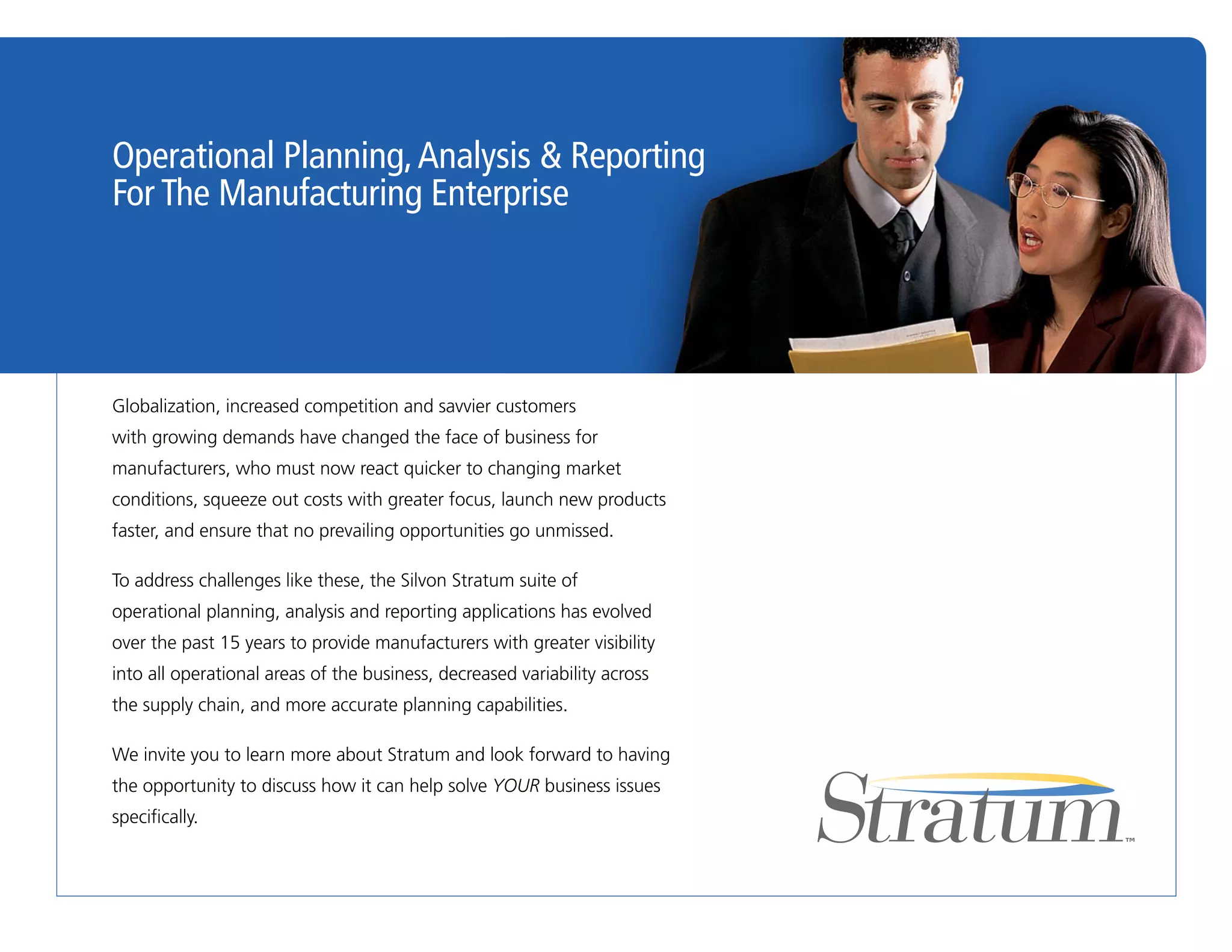 Silvon Stratum - Supply Chain Business Intelligence - Solution Overview ...