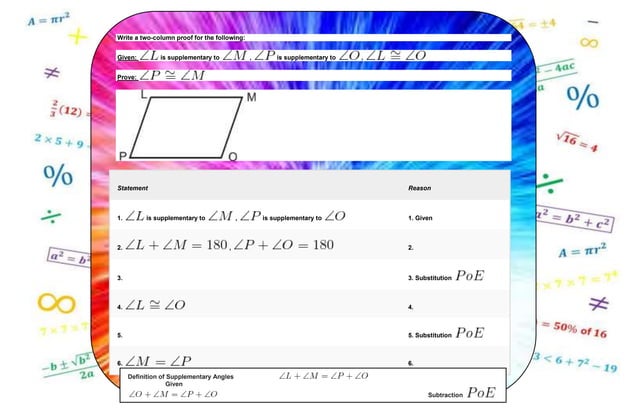 Strategic Intervention Material (SIM) Mathematics-TWO-COLUMN PROOF ...