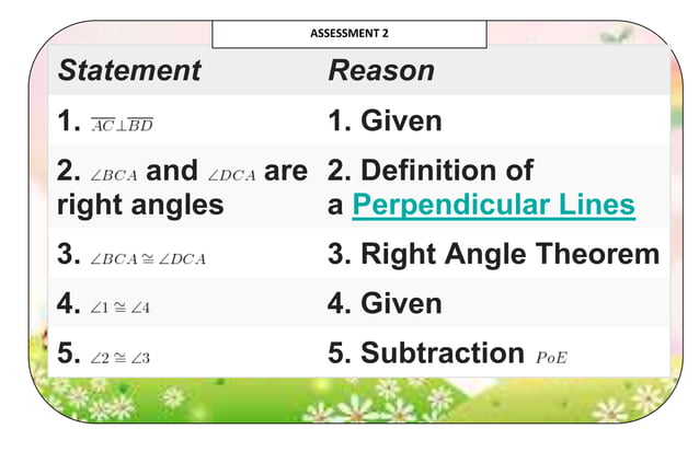 Strategic Intervention Material (SIM) Mathematics-TWO-COLUMN PROOF ...