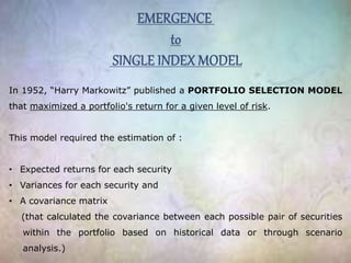 Single index model | PPTX