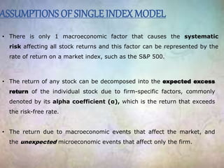 Single index model | PPTX