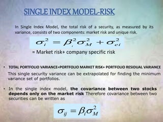 Single index model | PPTX