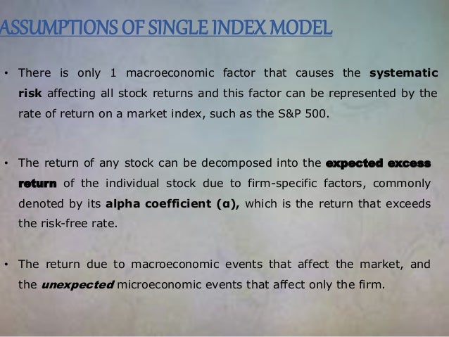 Single Index Model