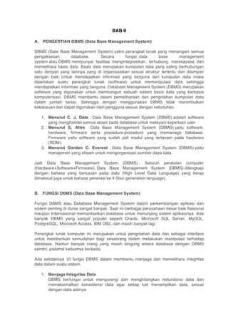 SIM - ROHMAD, Prof. Dr. Ir. HAPZI ALI, MM, CMA - SISTEM MANAJEMEN DATA BASE | PDF