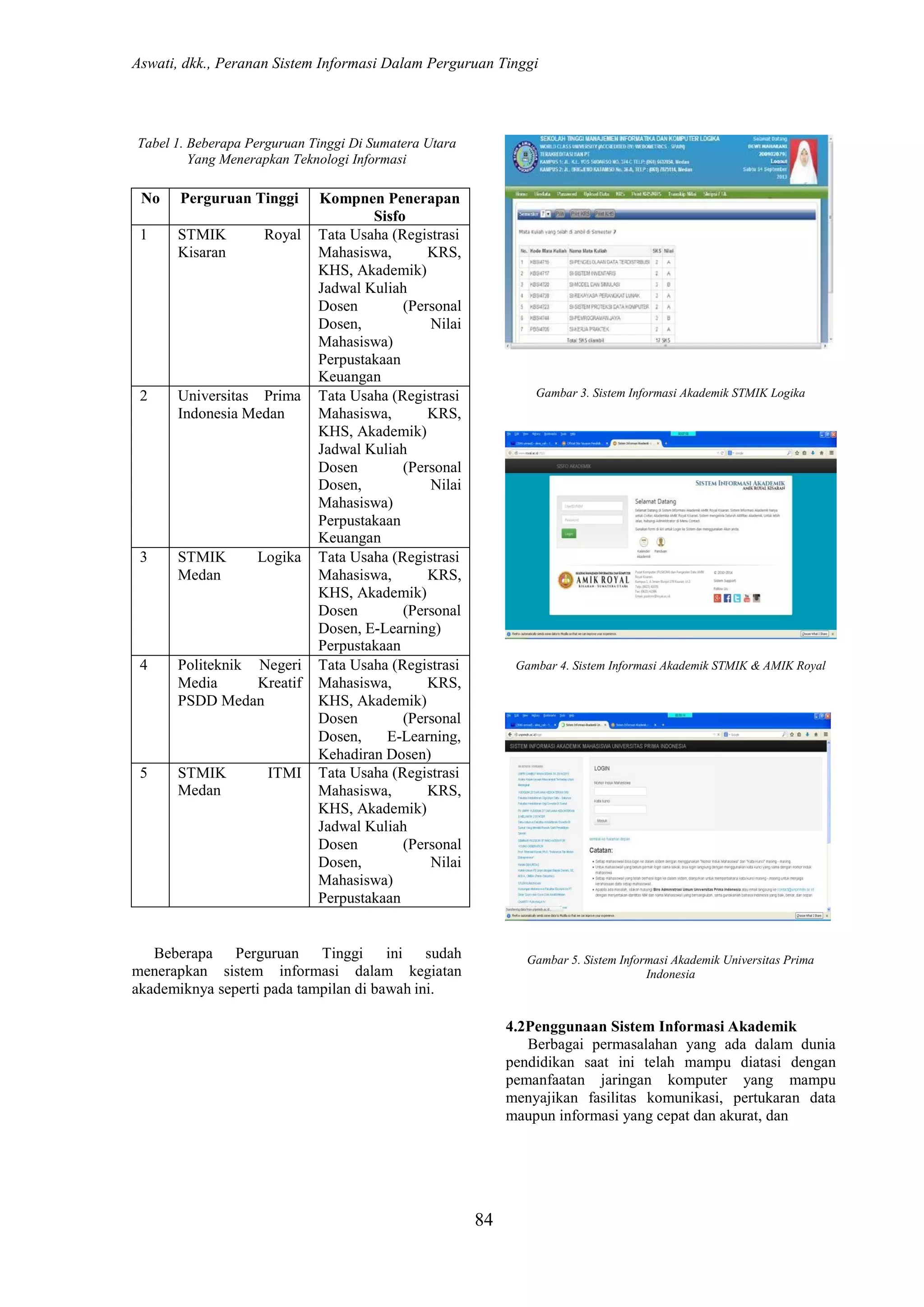 Sim 1, yulia ayu priscilla, hapzi ali, peranan sistem informasi pada perguruan tinggi ...