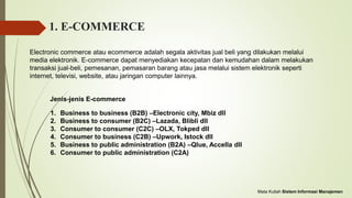 SISTEM INFORMASI MANAJEMEN BERBASIS TEKNOLOGI (E-COMMERCE, M-COMMERCE, DAN SISTEM PEMBAYARAN E ...