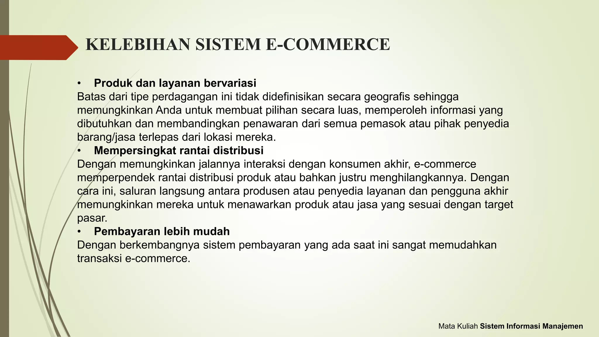(PPT) Kelompok 9 Sistem Informasi Manajemen Berbasis Teknologi (E-Commerce, M-Commerce, dan ...