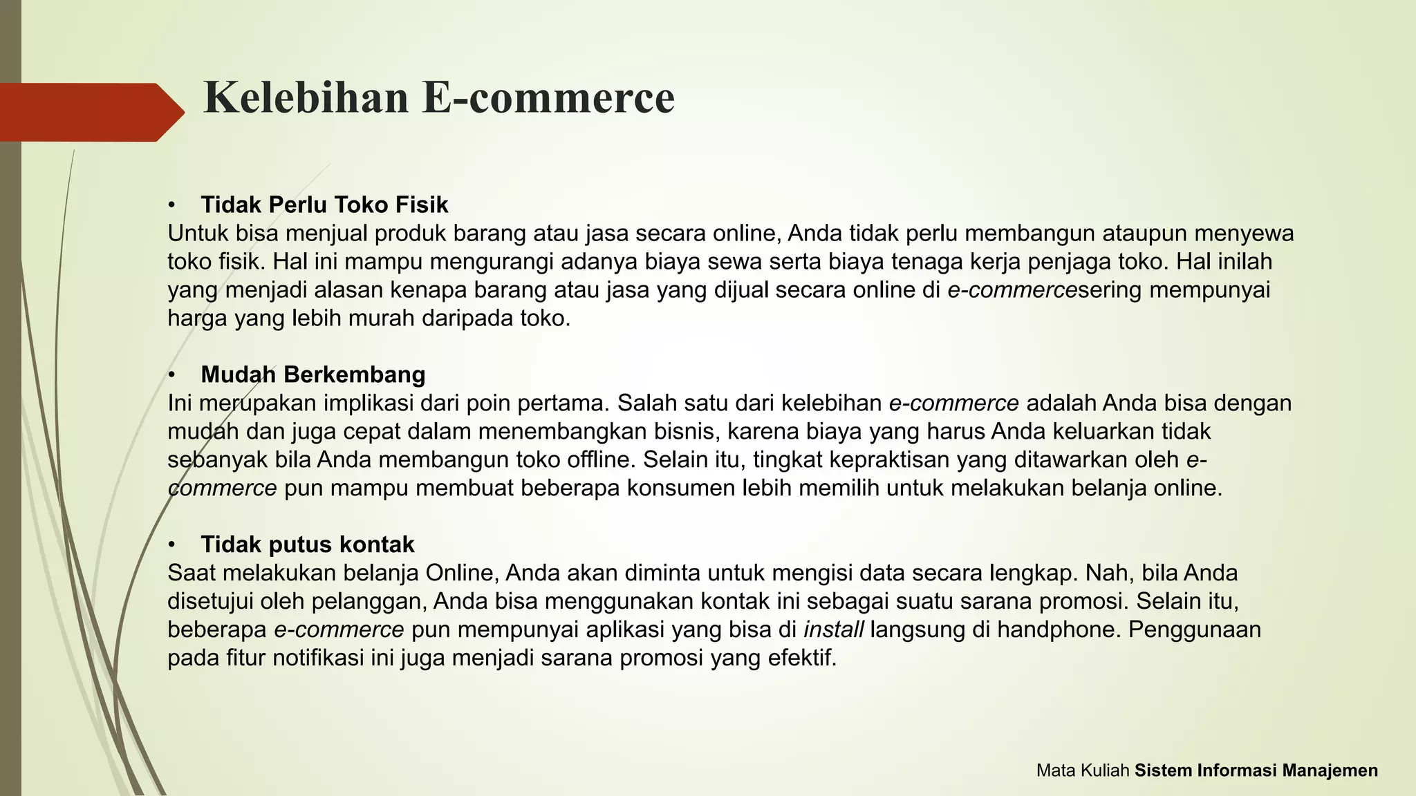(PPT) Kelompok 9 Sistem Informasi Manajemen Berbasis Teknologi (E-Commerce, M-Commerce, dan ...