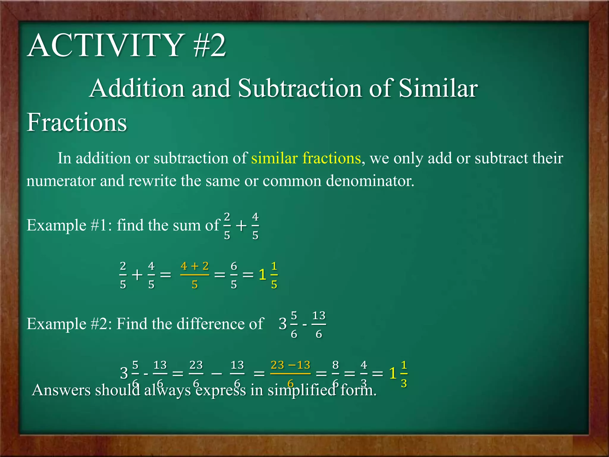 SIM for Mathematics; Addition and Subtraction of Rational Numbers | PPTX
