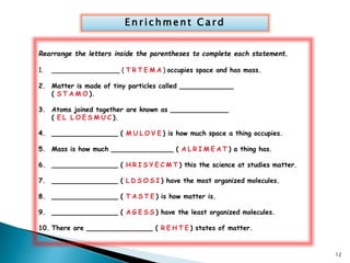Sim matter | PDF | Chemistry | Science
