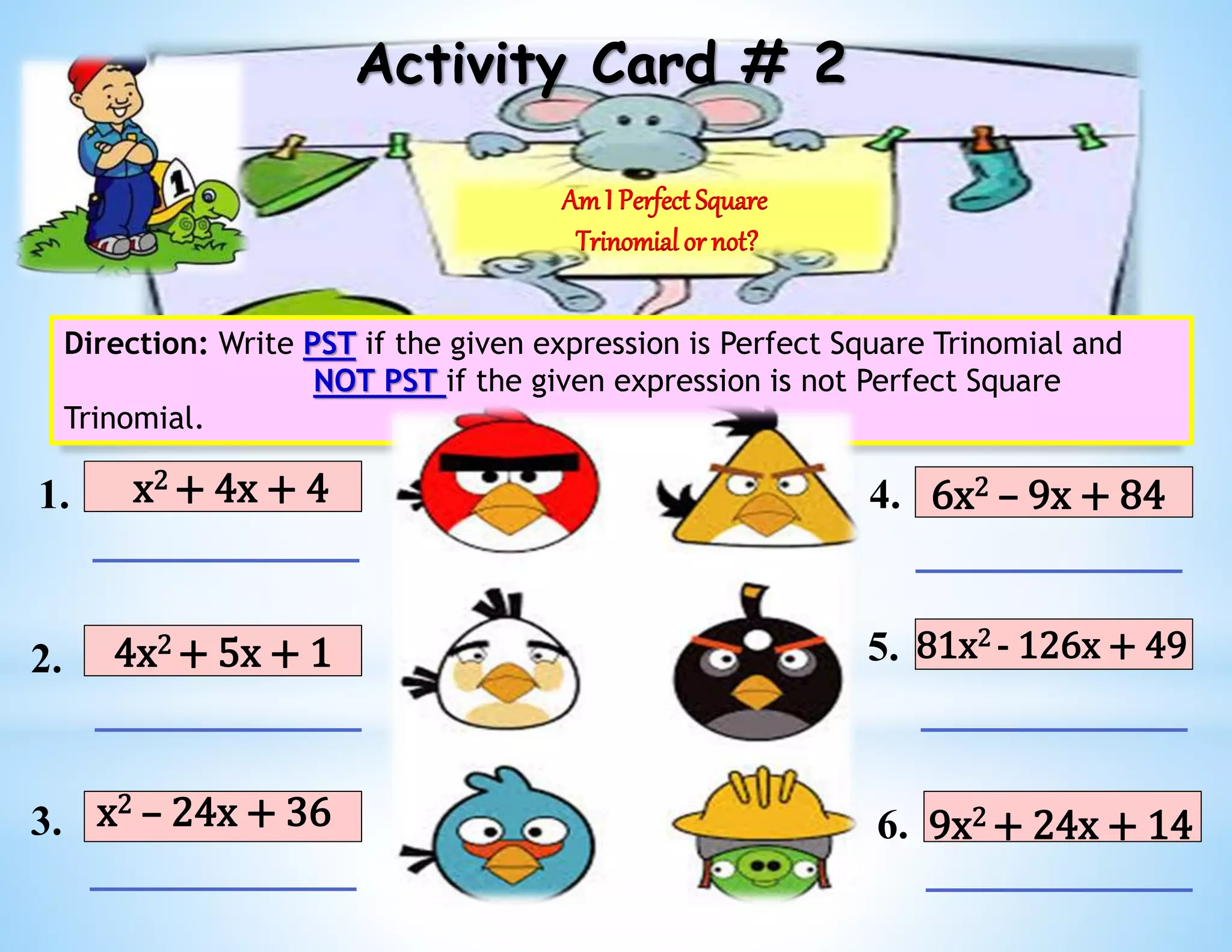 Factoring Perfect Square Trinomial - SIM | PPTX