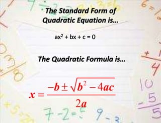 nature of the roots and discriminant | PPTX