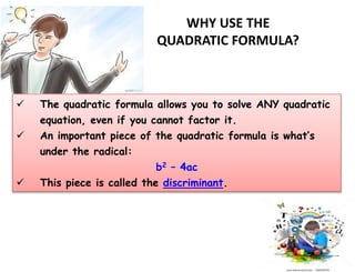 nature of the roots and discriminant | PPTX