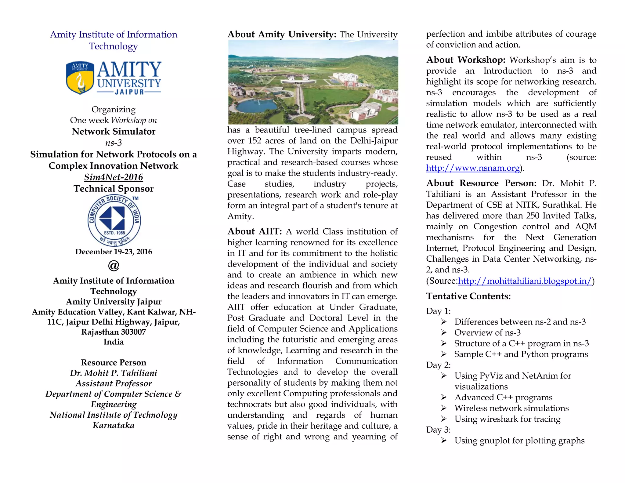 National Workshop on ns-3 | PDF | Computer Software and Applications | Computing