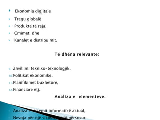 Sim8 informatizimi dhe tregu | PPT