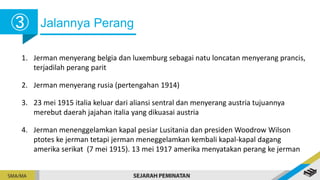 Sejarah minat kelas XI tentang pengaruh perang dunia 1 dan 2 | PPTX