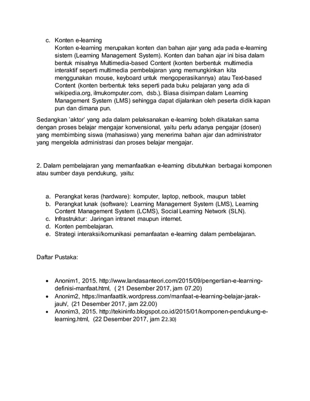 Sim, adistya desmyana, hapzi ali, pengenalan e learning, universitas mercubuana, 2017 | PDF