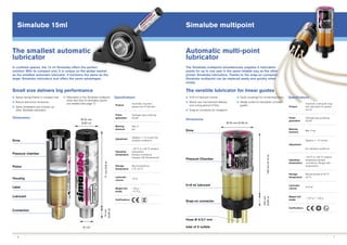 Simalube Automatic Lubricators | PDF | Physics | Science