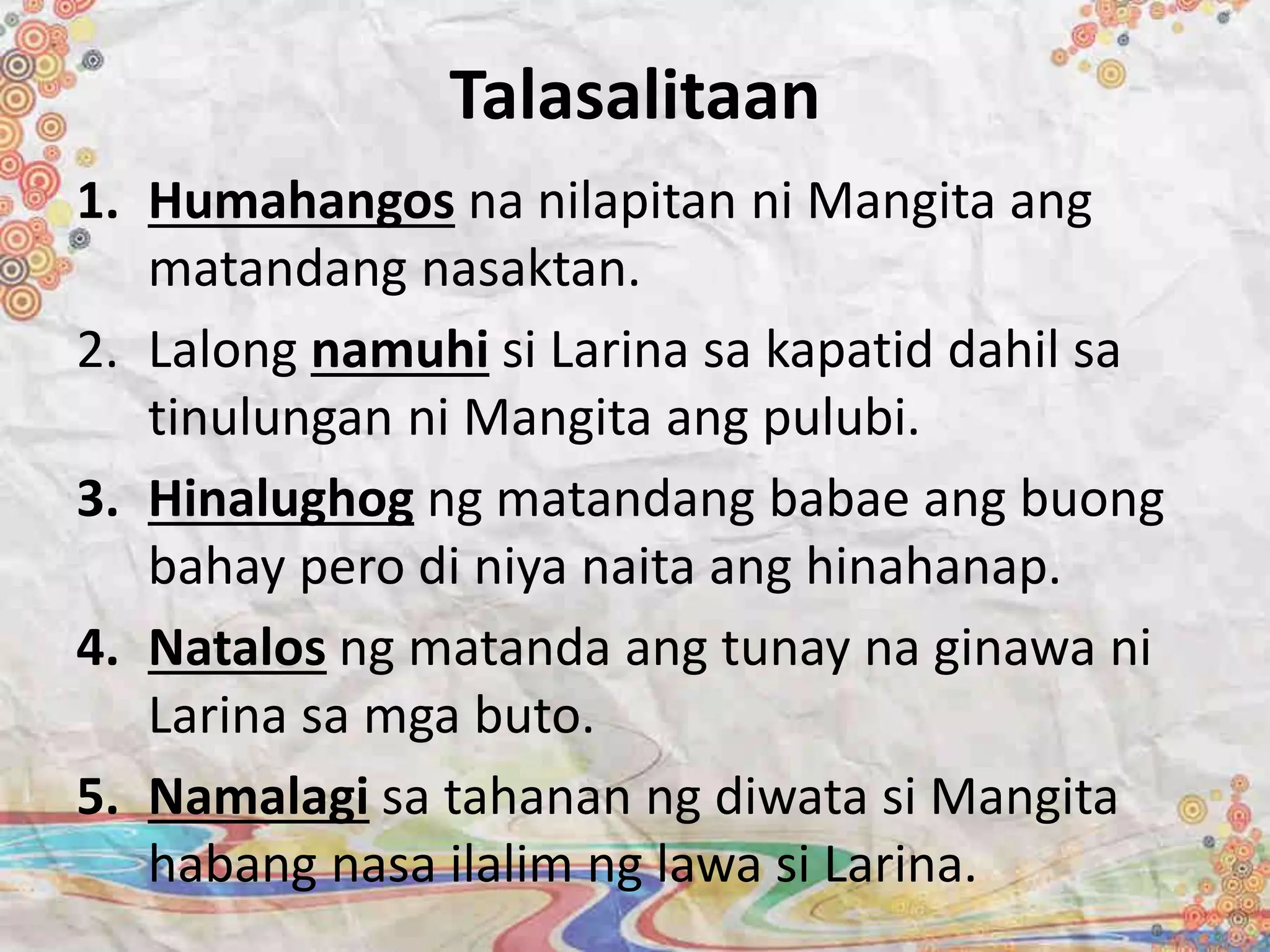 Si Mangita at si Larina | PPTX