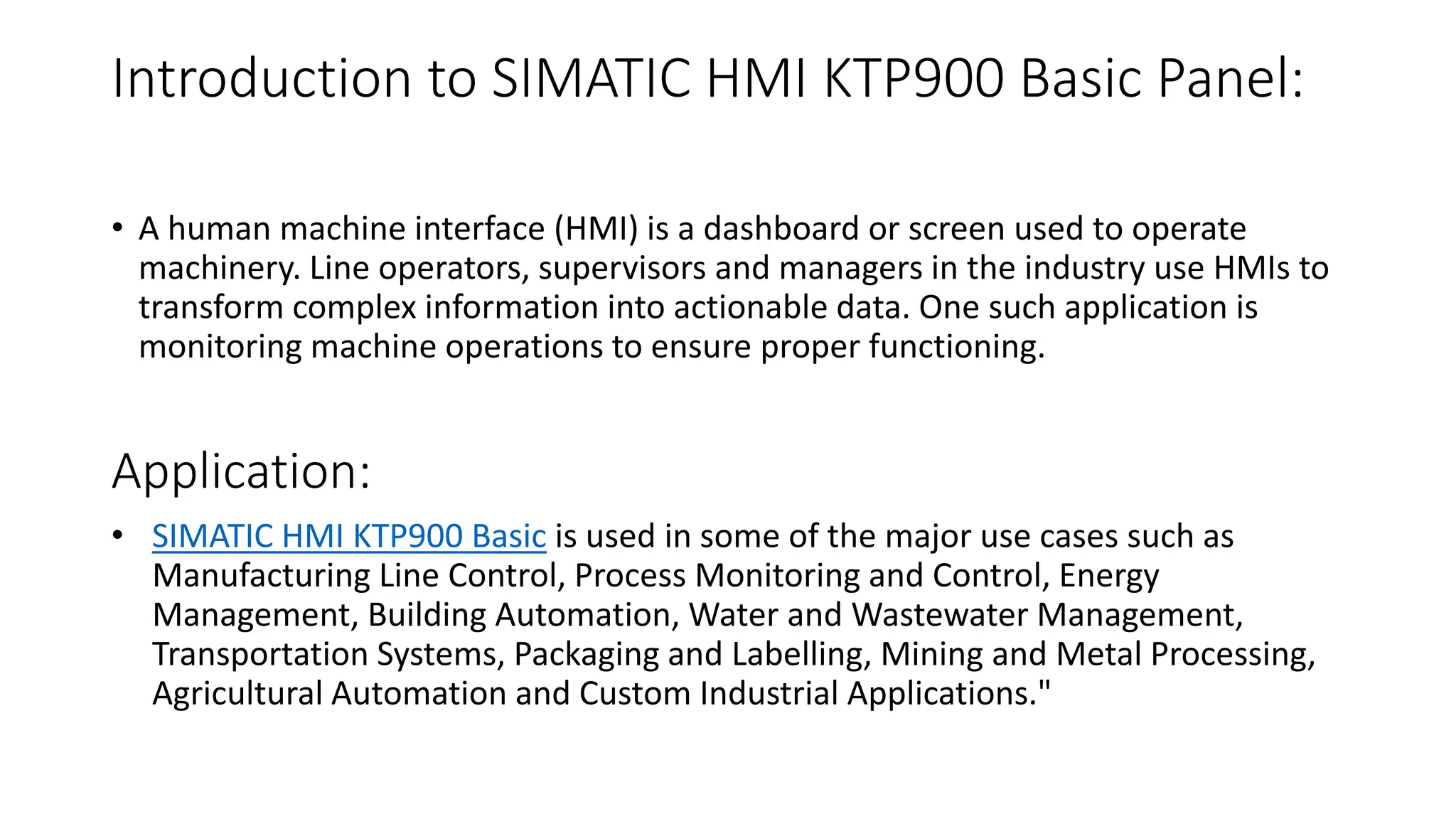 SIMATIC HMI KTP900 Basic: Co-effective operation and monitoring in the ...