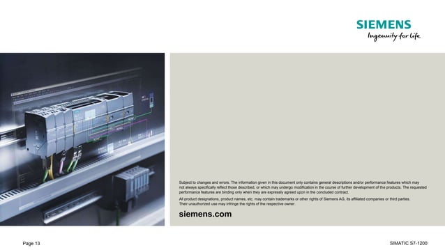 SIMATIC S7-1200 Overview | PPTX