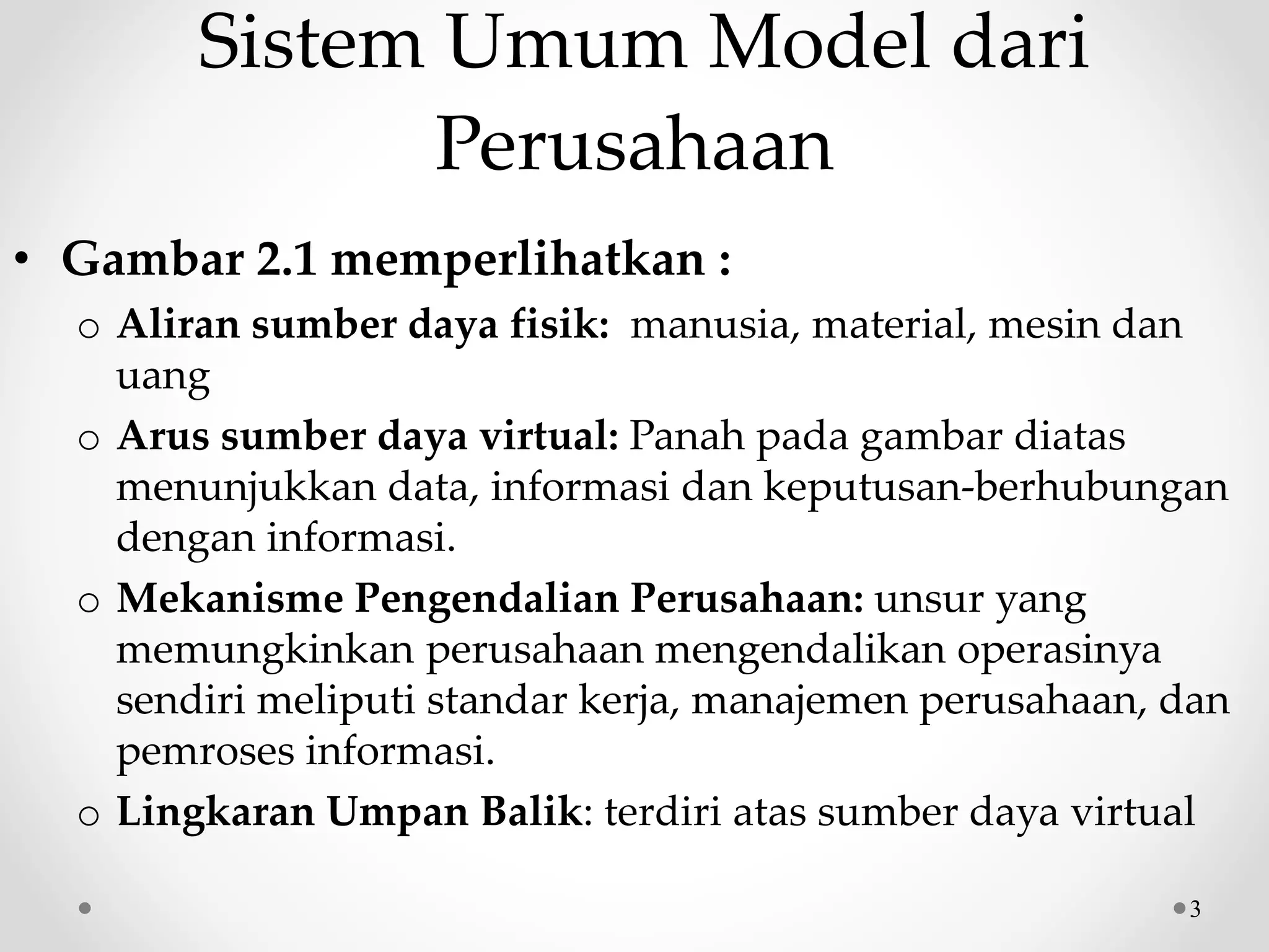 BAB II SISTEM INFORMASI UNTUK KEUNGGULAN KOMPETITITF | PPT