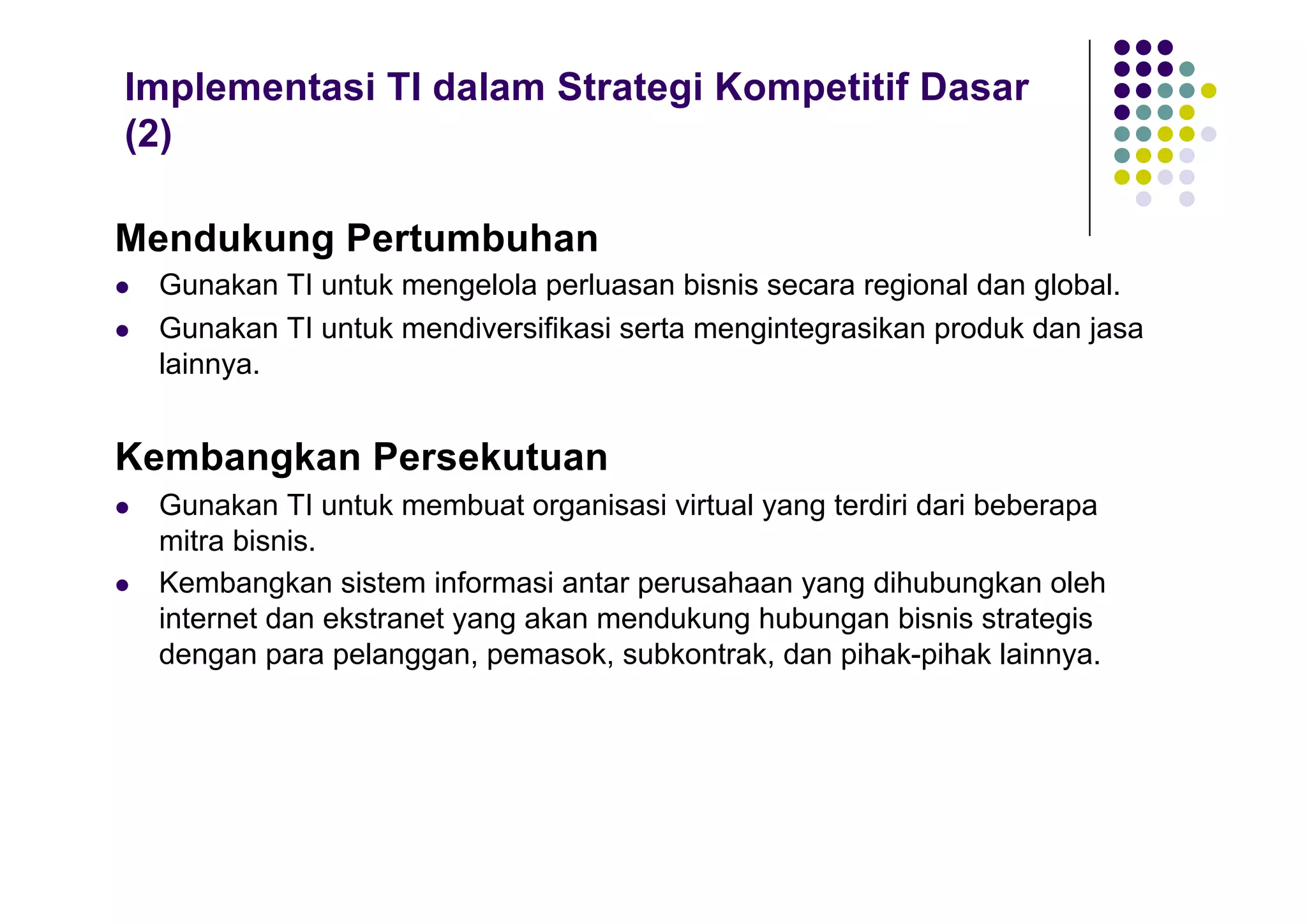 Bersaing Dengan Menggunakan Teknologi Informasi | PDF