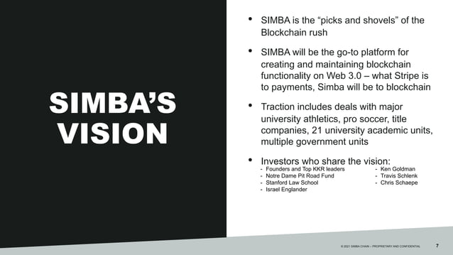 Simba Chain pitch deck | PPT