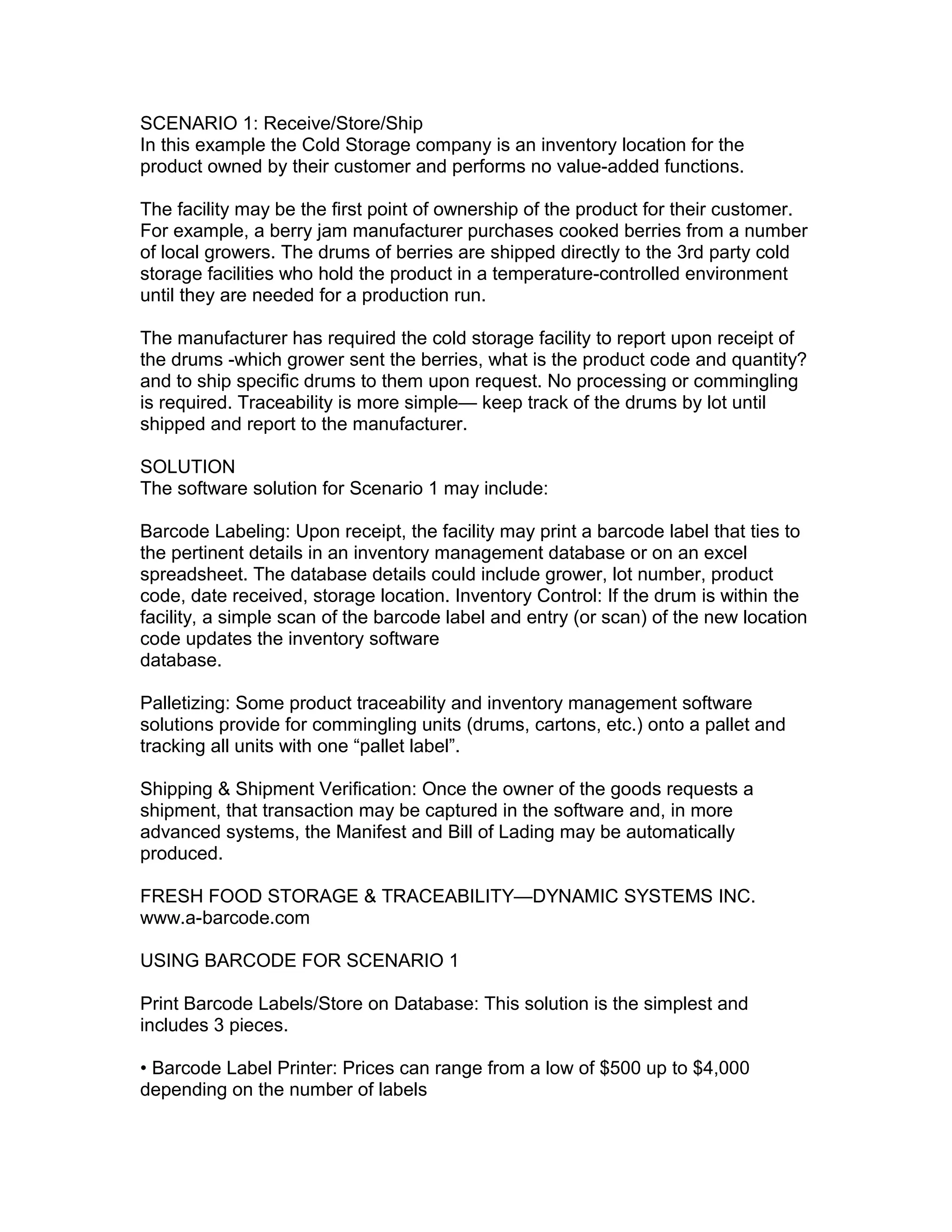 Cold Storage needs barcode tracking To Improve Productivity and Reduce ...