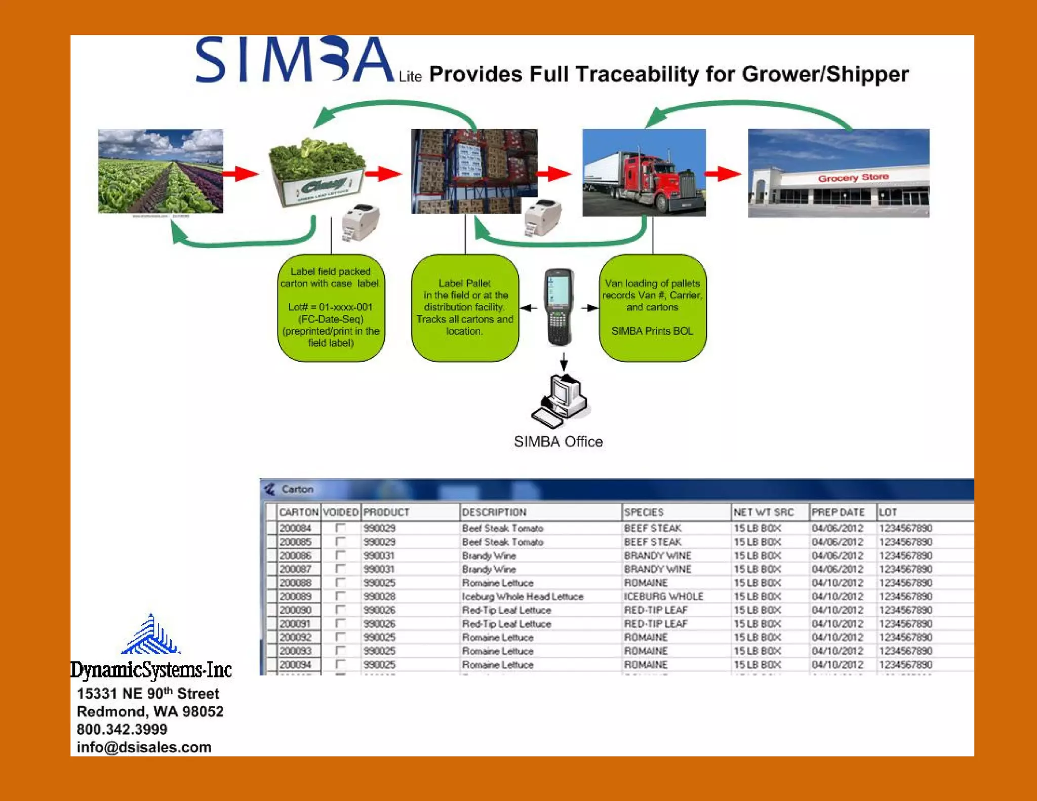 Simba mobile for food traceability 4.12