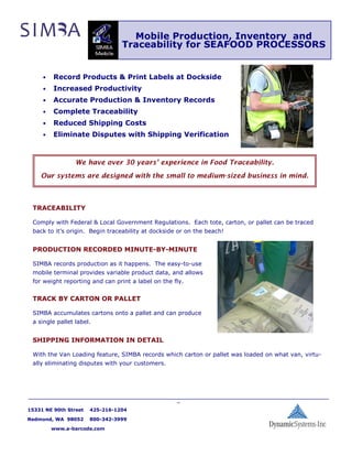 Simba mobile for seafood 1 13 | PDF