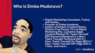 Simba's Content Matrix | PPT