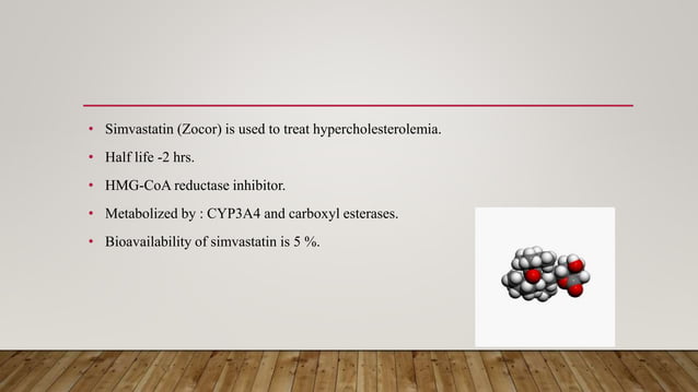 simvastatin | PPTX | Heart and Cardiovascular Diseases | Diseases and Conditions