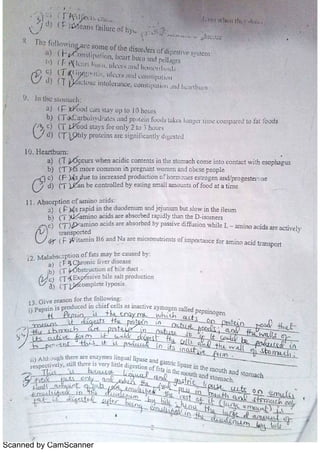 Introduction to human nutrition past papers -(Hn 201) | PDF