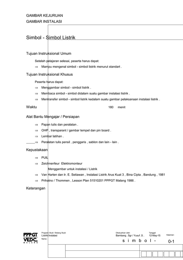 Simbol simbol listrik1 | DOC