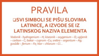 Simboli hemijskih elemenata | PPTX