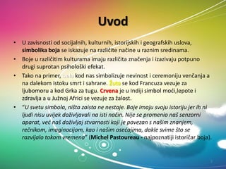 Simbolika boja kroz vekove | PPTX