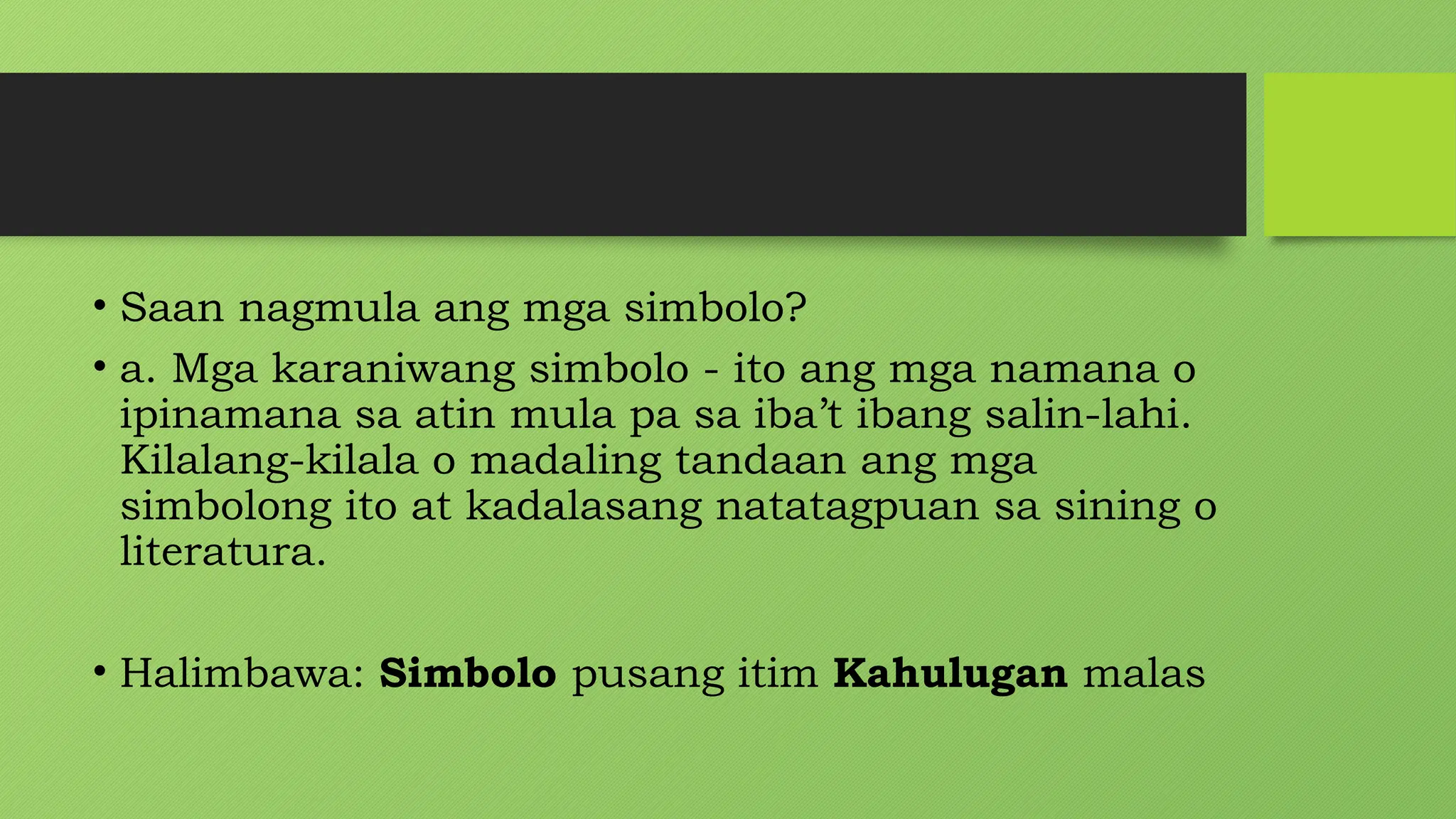 SIMBOLISMO.pptx Panitikang Pilipino Filipino 8 | PPTX