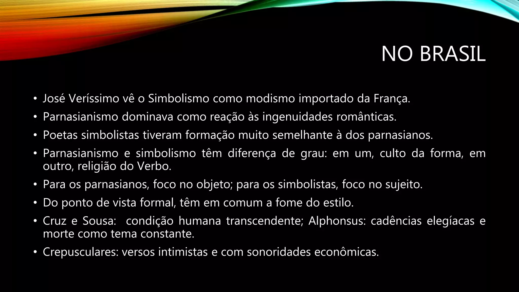 Simbolismo no brasil | PPTX | Books and Literature