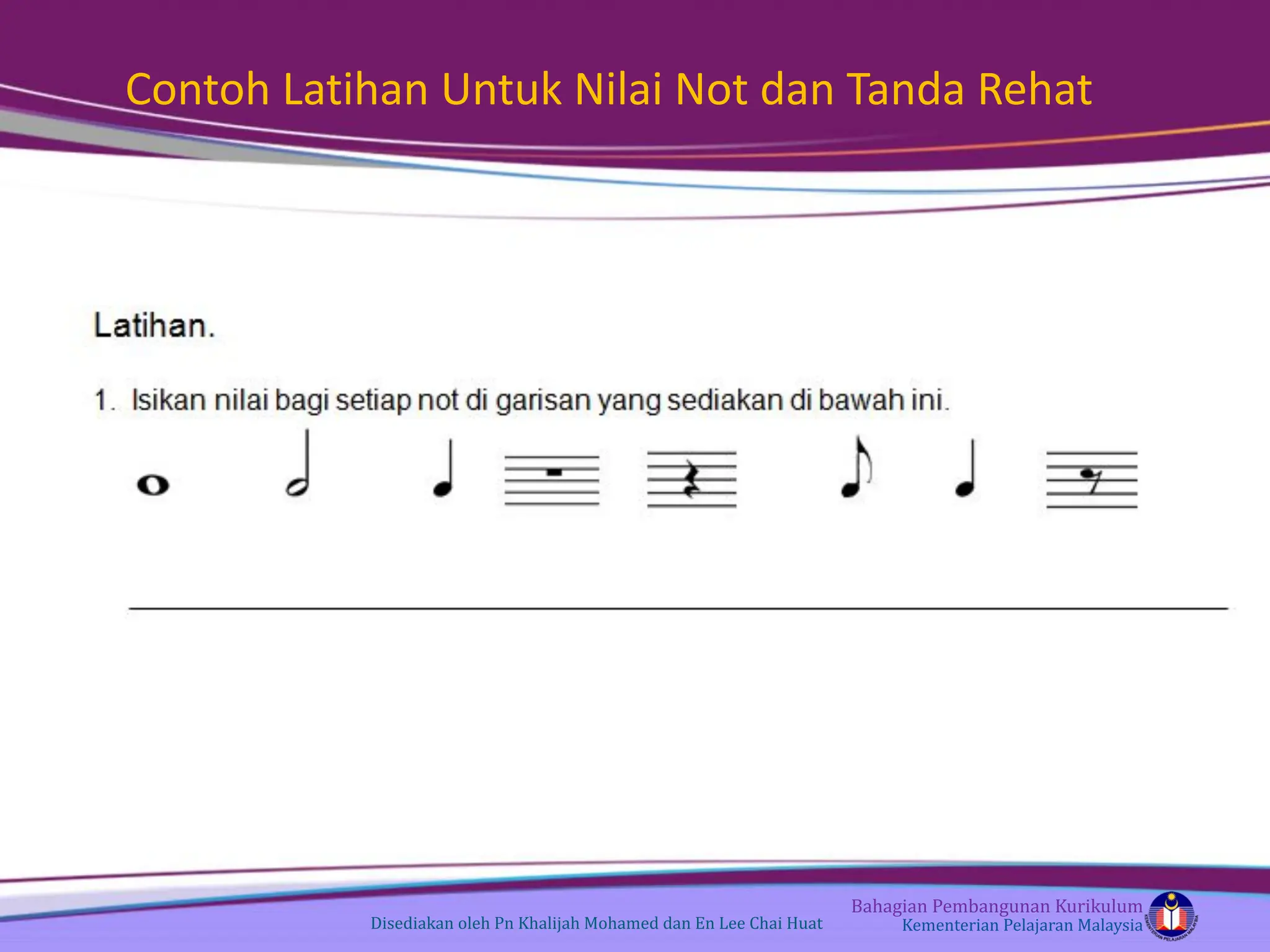 Simbol Not Muzik.pdf untuk murid tahun 4 | PDF