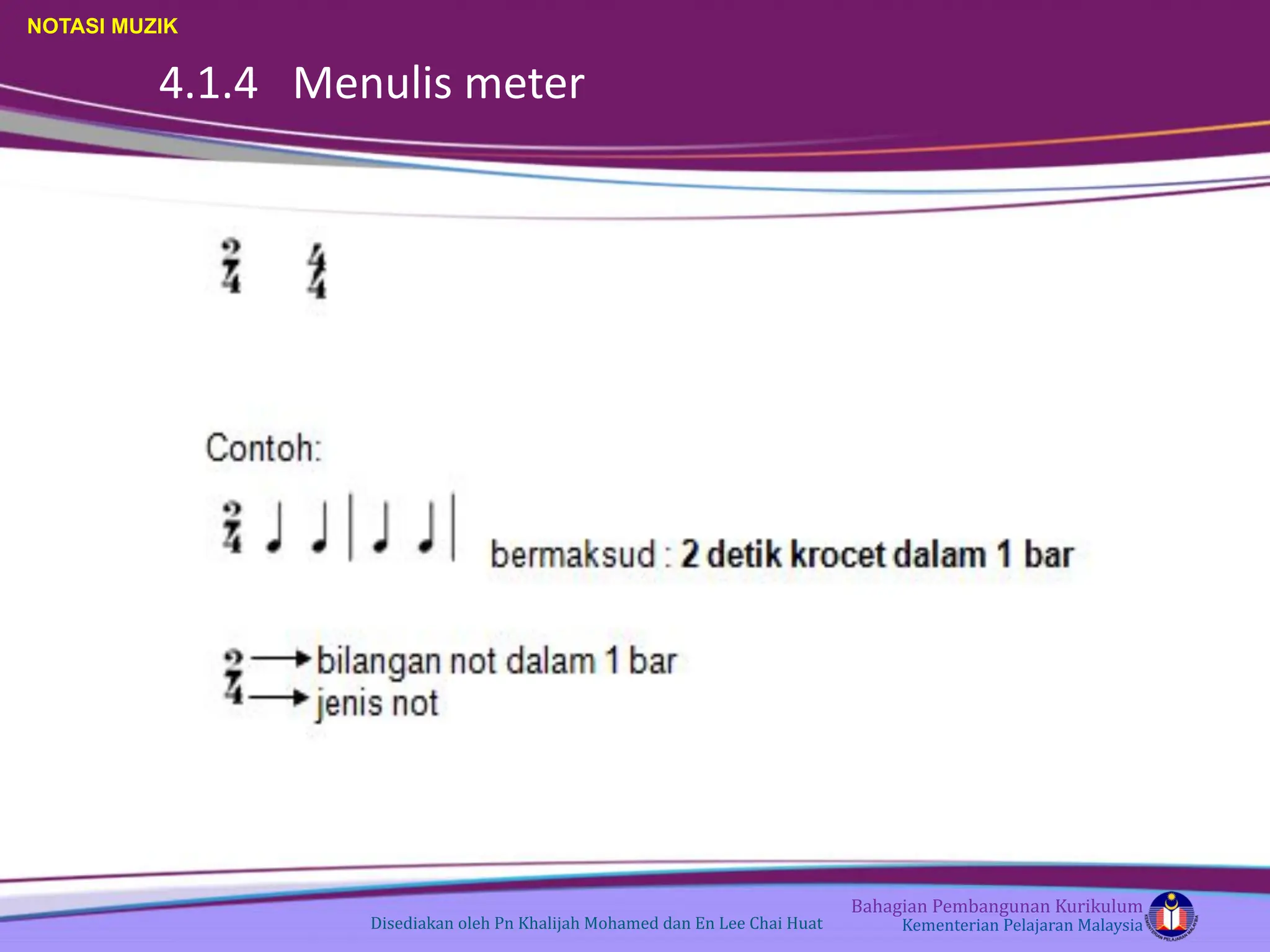 Simbol Not Muzik.pdf untuk murid tahun 4 | PDF