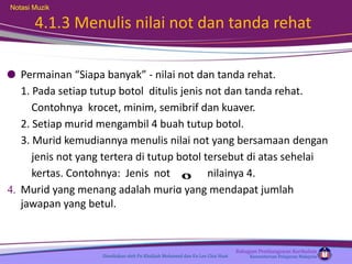 Simbol Not Muzik.pdf untuk murid tahun 4 | PDF