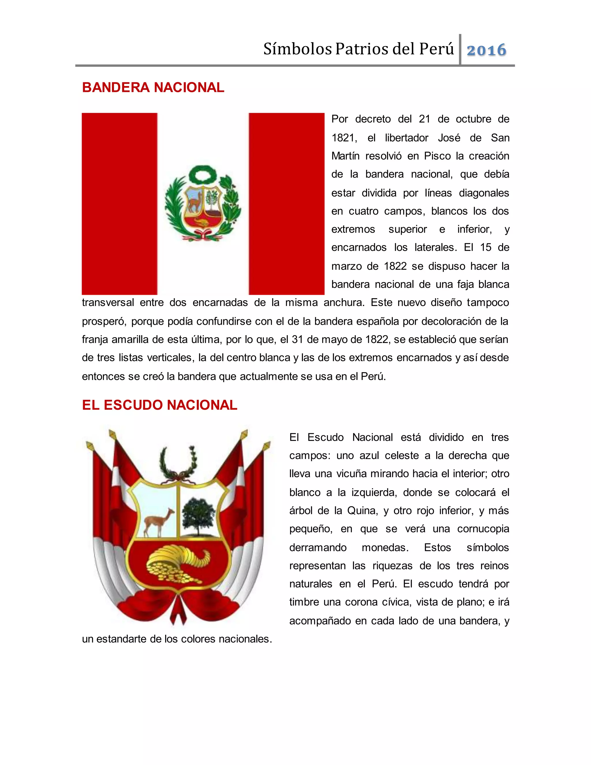 Simbolos Patrios del perú | DOCX