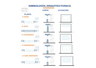 Plano De Planta De Símbolos De Dibujo Arquitectónico