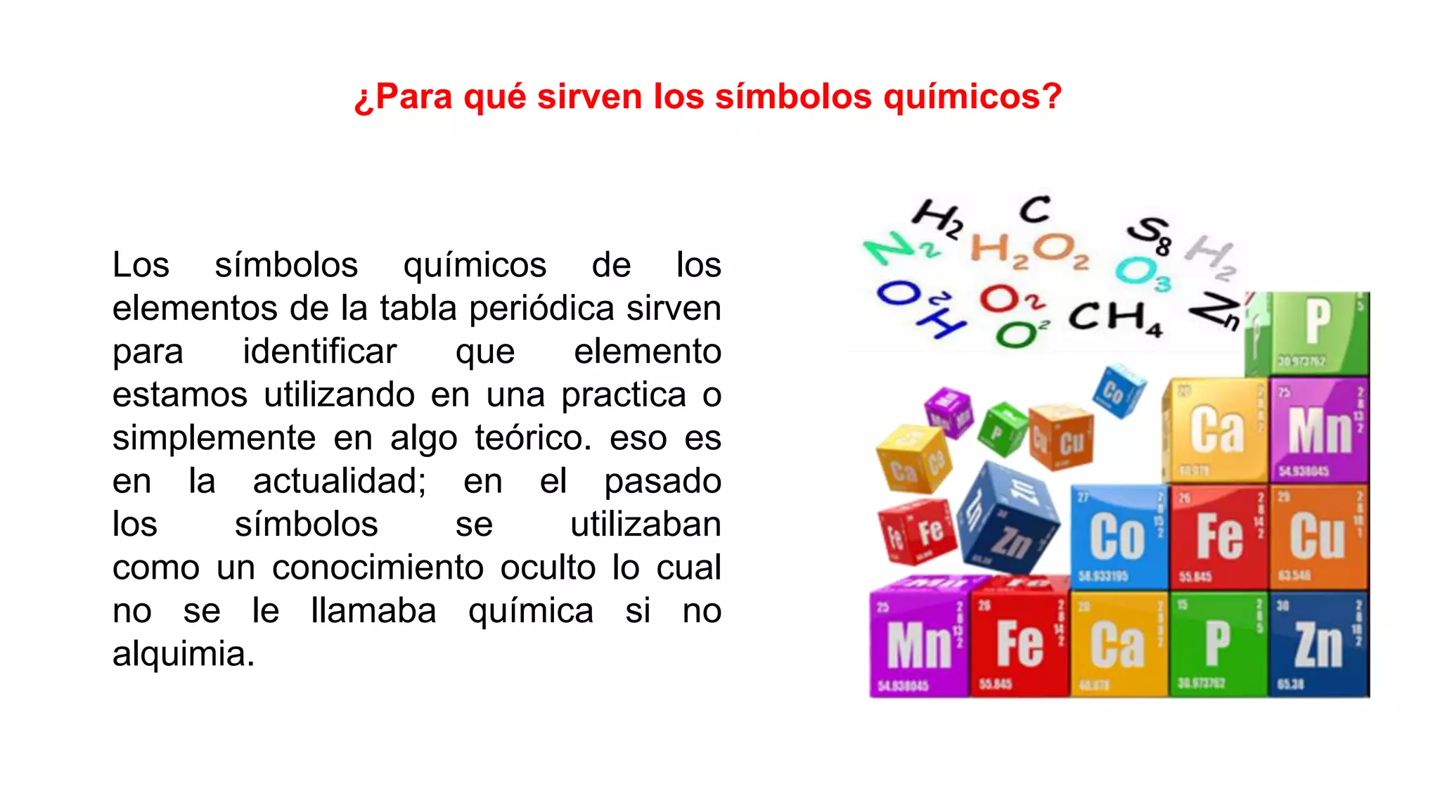 Símbolos y elementos químicos | PPT