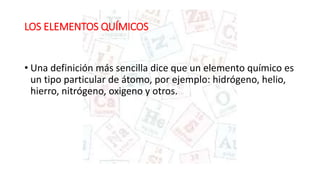 Símbolos y elementos químicos | PPTX