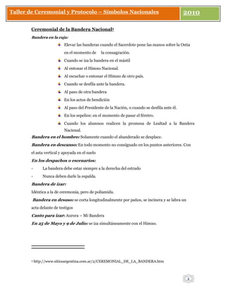 Ceremonialy Protocolo - Simbolos nacionales - UNLaM Lic. Monasterio | PDF