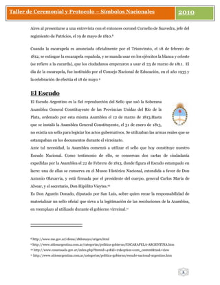 Ceremonialy Protocolo - Simbolos nacionales - UNLaM Lic. Monasterio | PDF