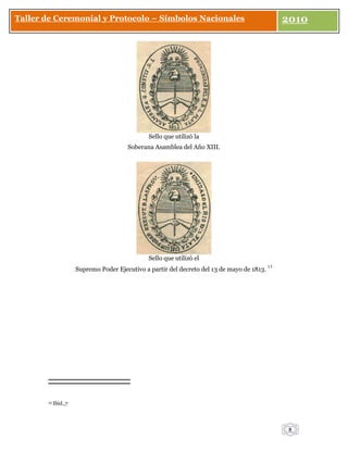Ceremonialy Protocolo - Simbolos nacionales - UNLaM Lic. Monasterio | PDF