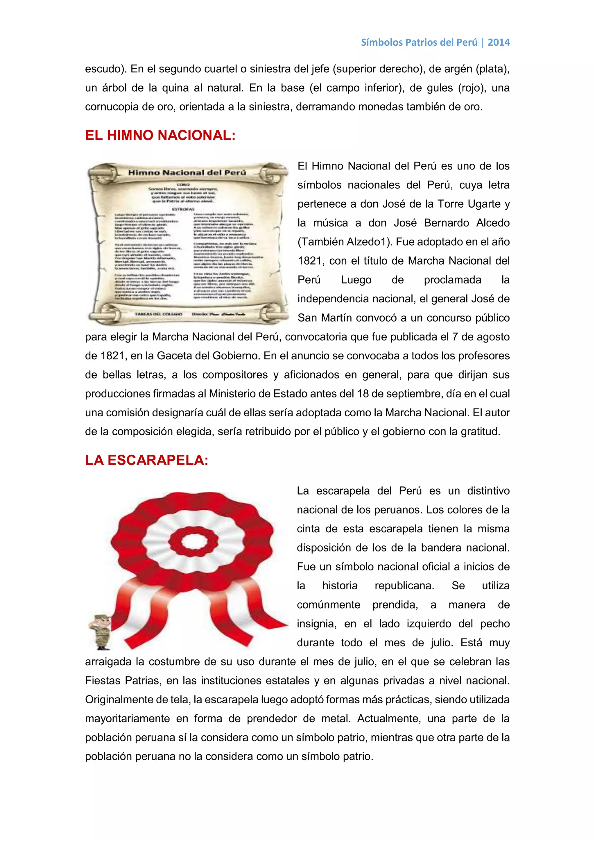 SÍMBOLOS PATRIOS DEL PERÚ | DOCX